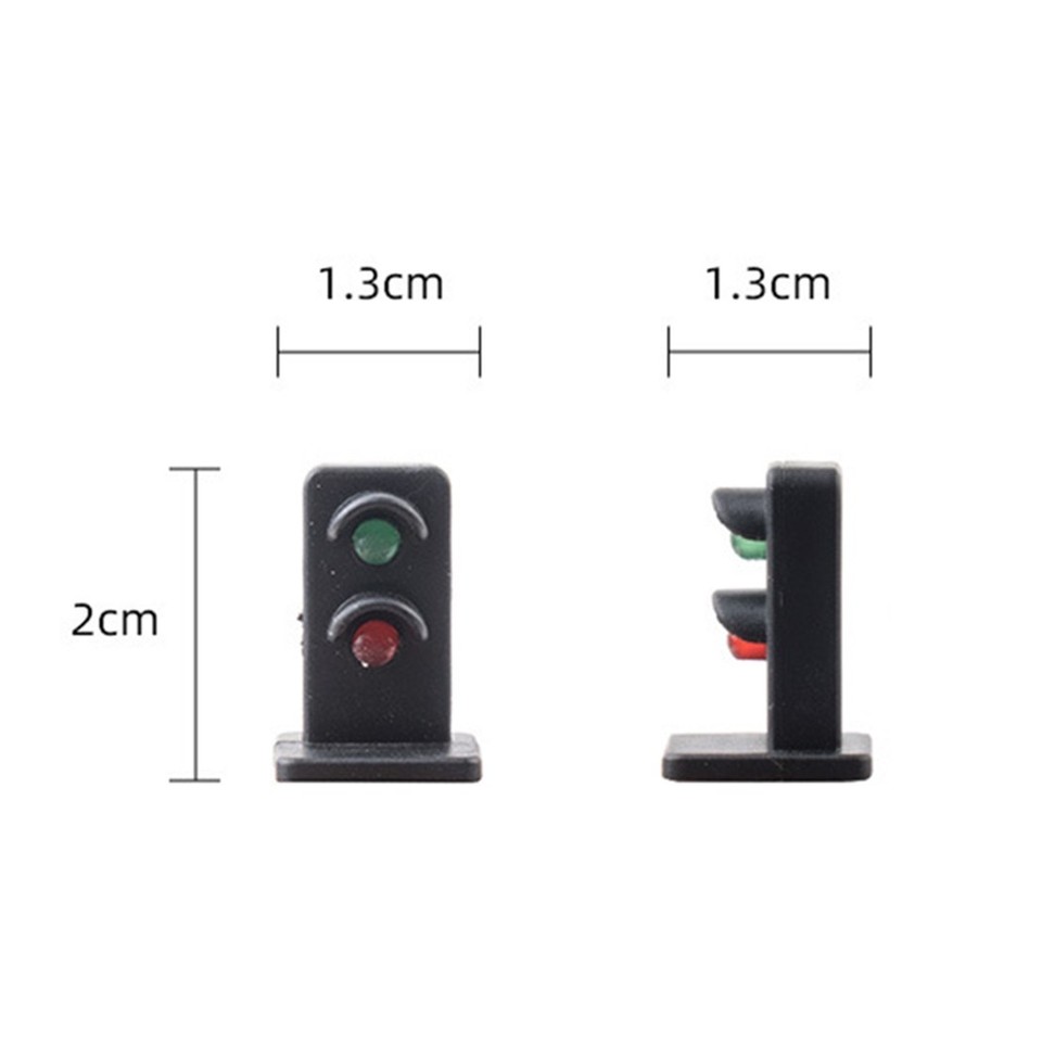 5 X Signal OO HO Gauge 1:87 Scale LED Lamppost Dwarf Signals 20mm Green ...