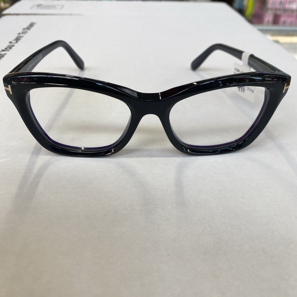 Tom Ford FT5909-B 001 Black / Blue Block 53mm Eyeglasses TF5909-B | eBay