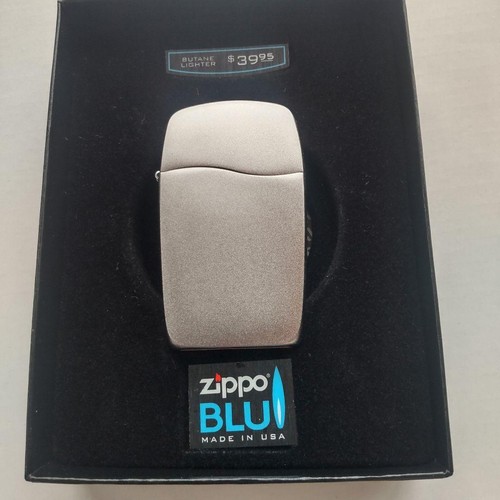 Zippo Blu Dusted Chrome Butane Gas Lighter Used Discontinued Rare | eBay