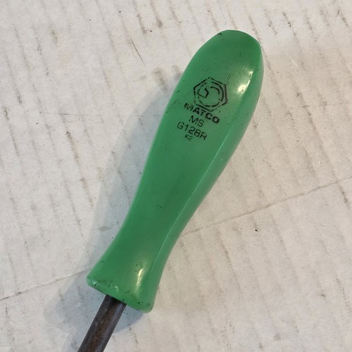 Matco Tools Screwdriver MS G128R K2 Large Flathead 3/8" Blade Green ...