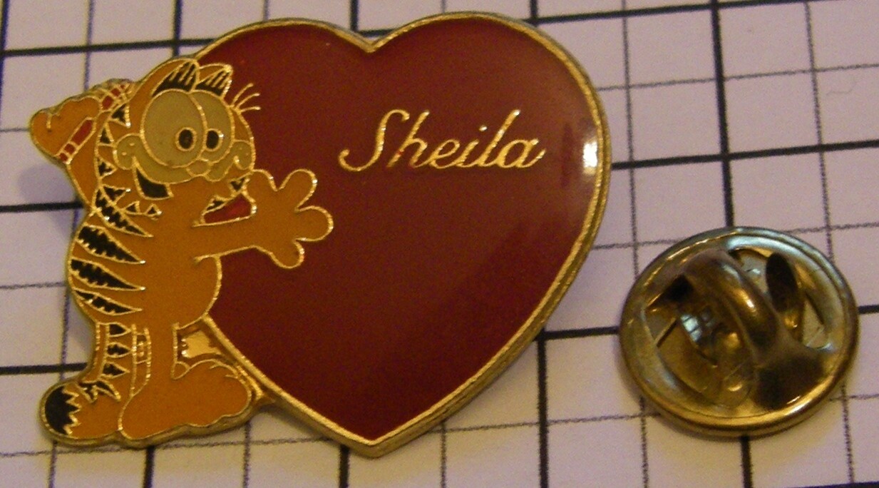 I LOVE SHEILA VALENTINE HEART GARFIELD the CAT vintage pin badge X9Z | eBay