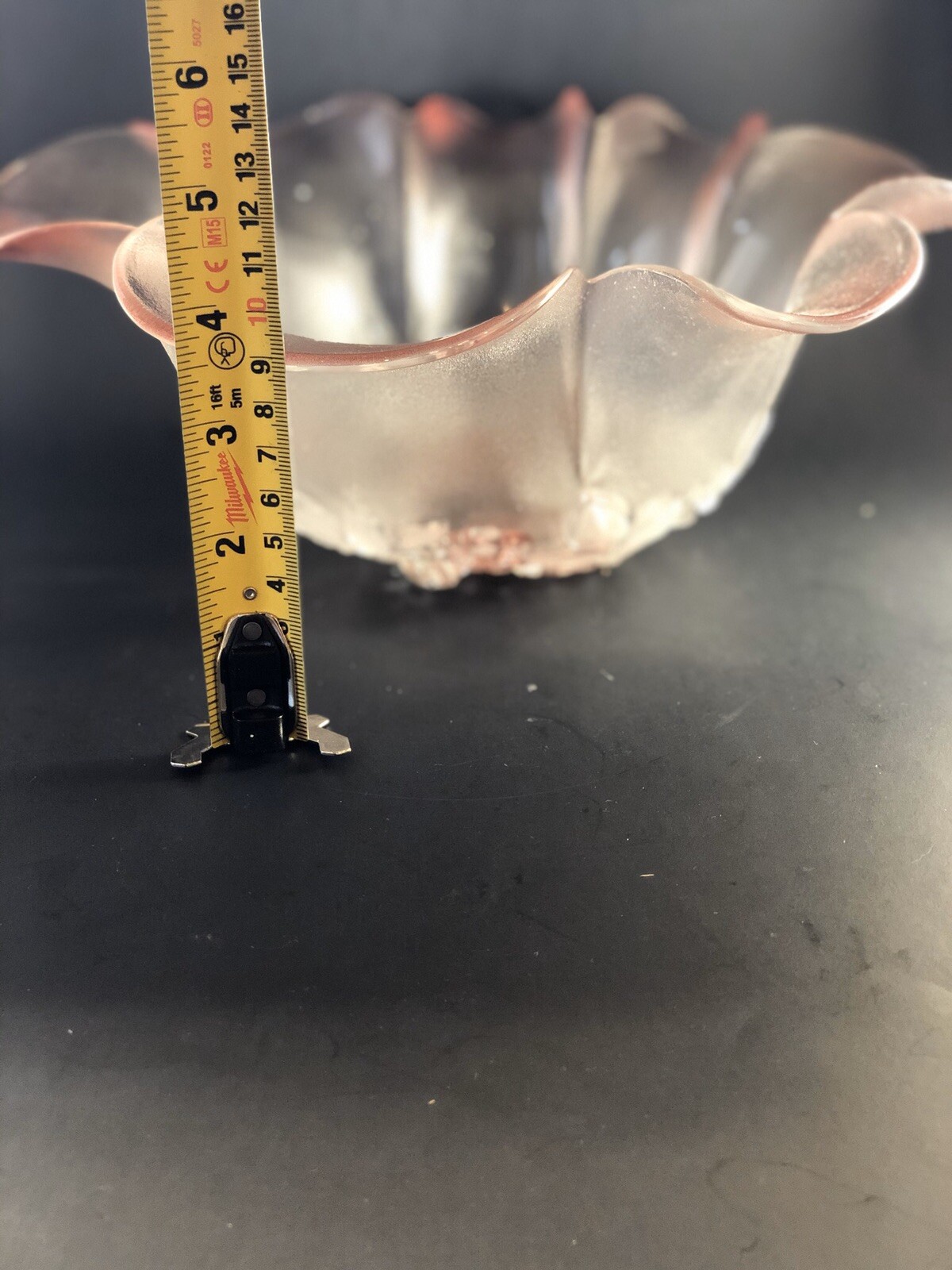 Mikasa Pink Rosella LARGE 11" Hostess Bowl Satin Pink Floral Frosted ...