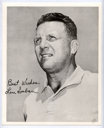 Lou Saban Original 1969 Denver Broncos Team Issue 8x10 Promo Photo VTG ...