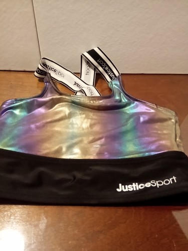 Justice Sport Rainbow Bikini Top Size 12 | eBay