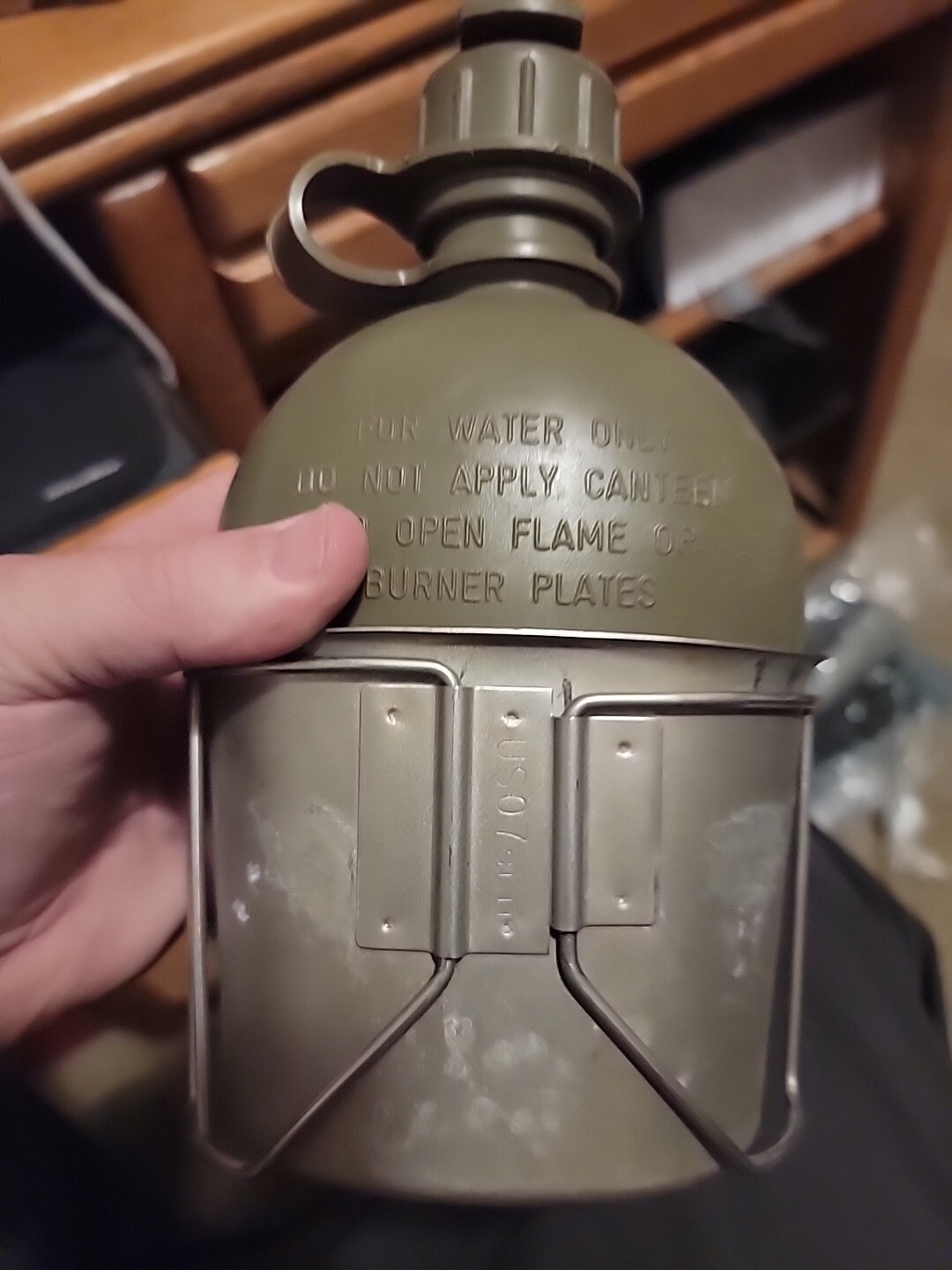 USGI 1 QT Canteen with Cup and ESBIT Stove + 1PR utensils, 2P-51s + 2 ...