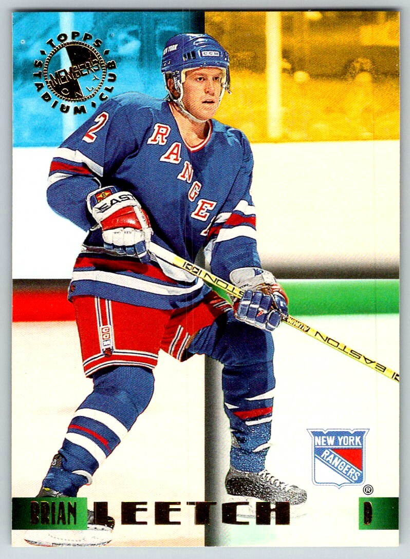 1995-96 TOPPS MEMBERS ONLY STADIUM CLUB BRIAN LEETCH NEW YORK RANGERS ...