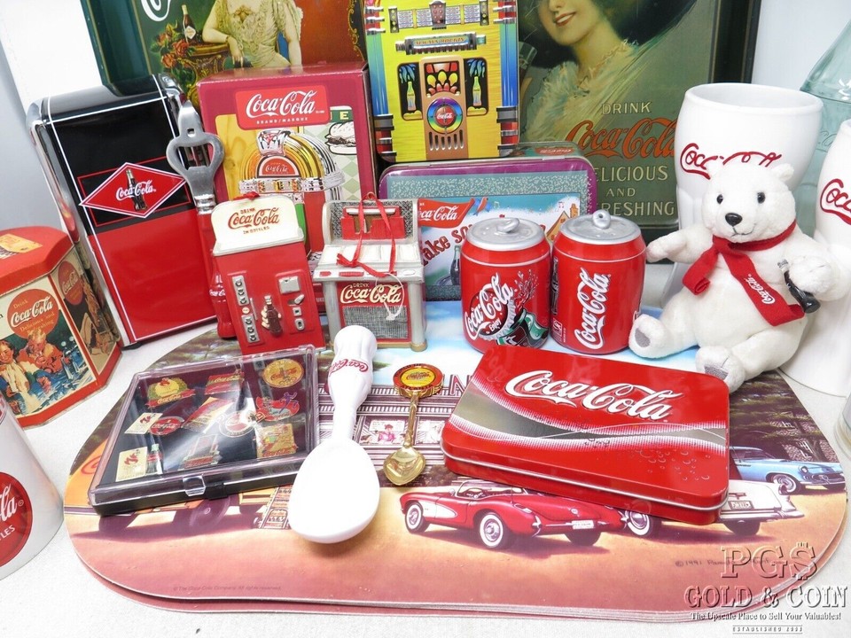Massive Vintage Coca-Cola Collection incl Tins, Mugs, Placemats and ...