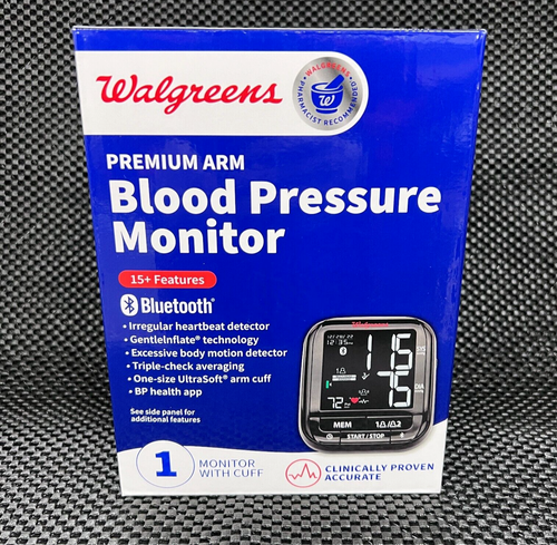New Walgreens Premium Arm Blood Pressure Monitor Bluetooth 15+ Features ...