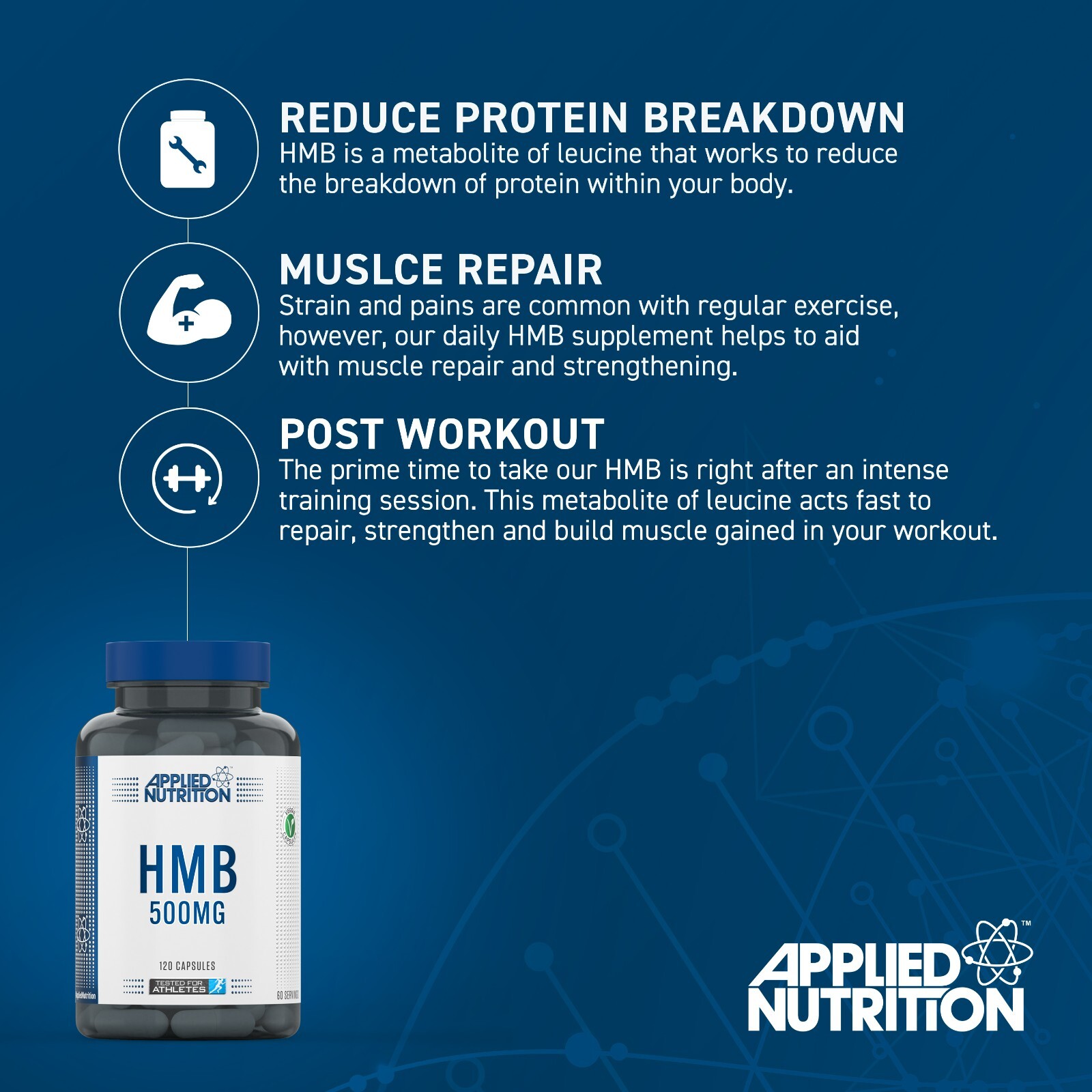 HMB Capsules Supplement 500mg for Muscle Growth & Repair 60 Servings ...