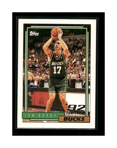 1992-93 Topps Milwaukee Bucks Basketball Card #348 Jon Barry Rookie | eBay