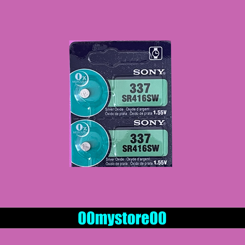 2 pc SONY 337 SR416SW [EXP 10/2030] Watch Coin Button Cell Battery ...