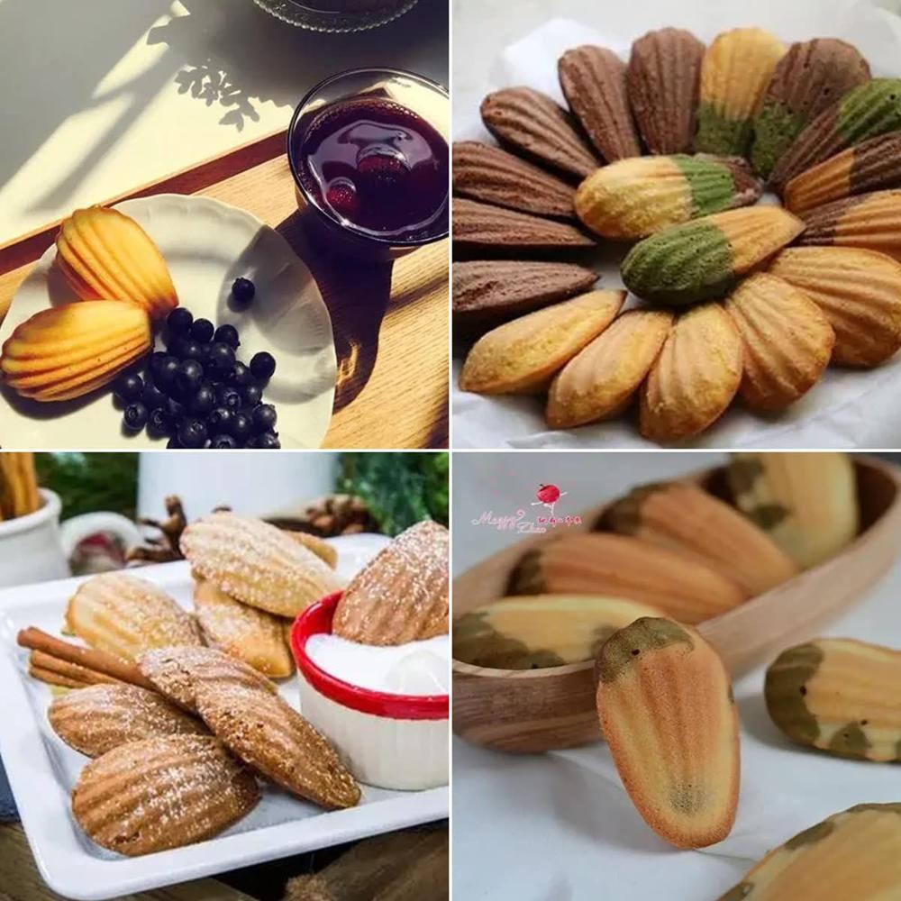 Biscuit Brick Red Baking Tray Cake Mold 9 Cavity Shell Shape Madeleine ...