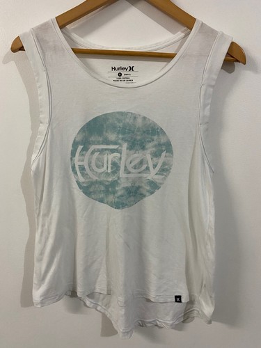 Ladies Size Small Hurley Tank Top/Singlet - VGC - Summer - White ...