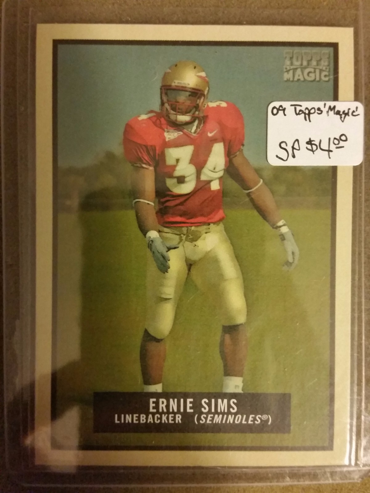2009 Topps Magic #66 Ernie Sims SP : Florida State Seminoles | eBay