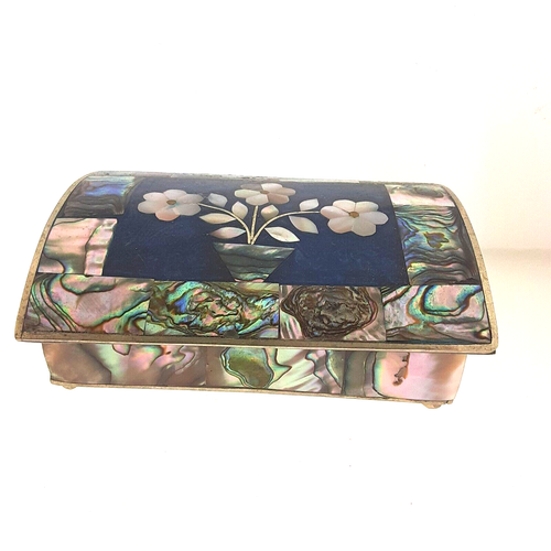 Vintage Mexico Alpaca Abalone Shell Inlay Trinket Box 2.5*3.5*1 | eBay