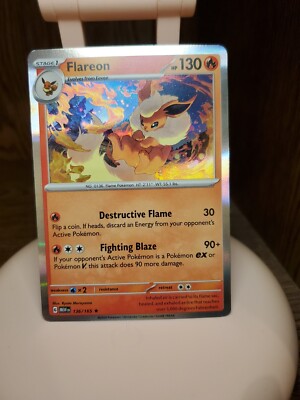 Flareon 136/165 - Pokemon TCG Scarlet & Violet 151 - NM - Holo Rare | eBay