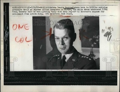 1962 Press Photo General Lauris Norstad, Allied Cmdr in Europe | eBay