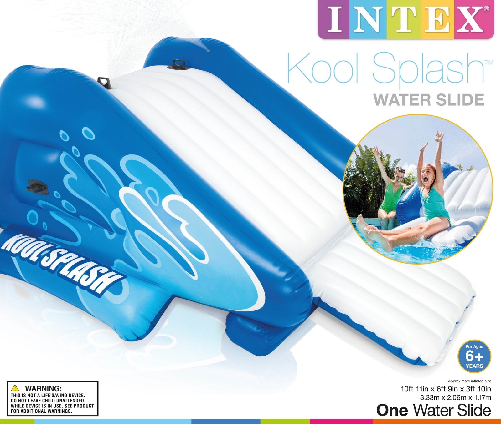 Intex Kool Splash Inflatable Swimming Pool Water Slide Accessory (Open ...