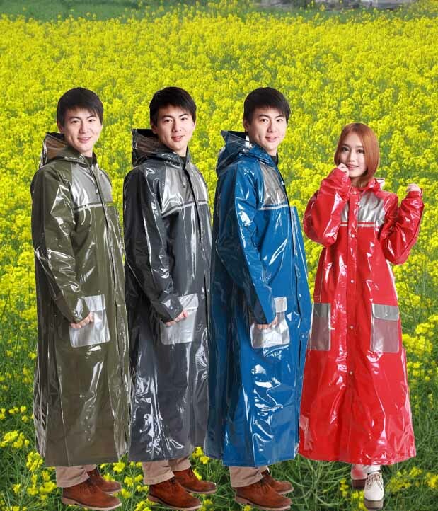 Large Hooded Waterproof UNISEX Raincoat Outdoor Lightweight Long Rain ...