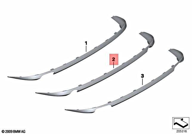 BMW 5 F07 Rear Bumper Cover Trim 51127233979 Genuine for sale online | eBay