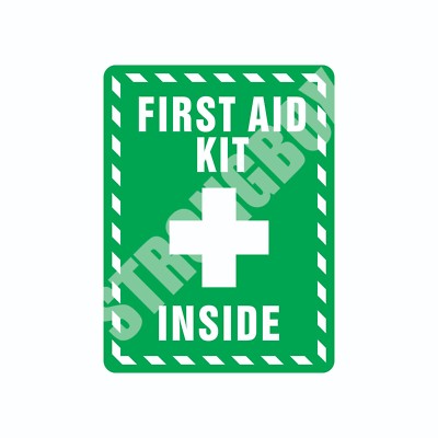 Industrial Safety Decal Sticker FIRST AID KIT INSIDE label | eBay