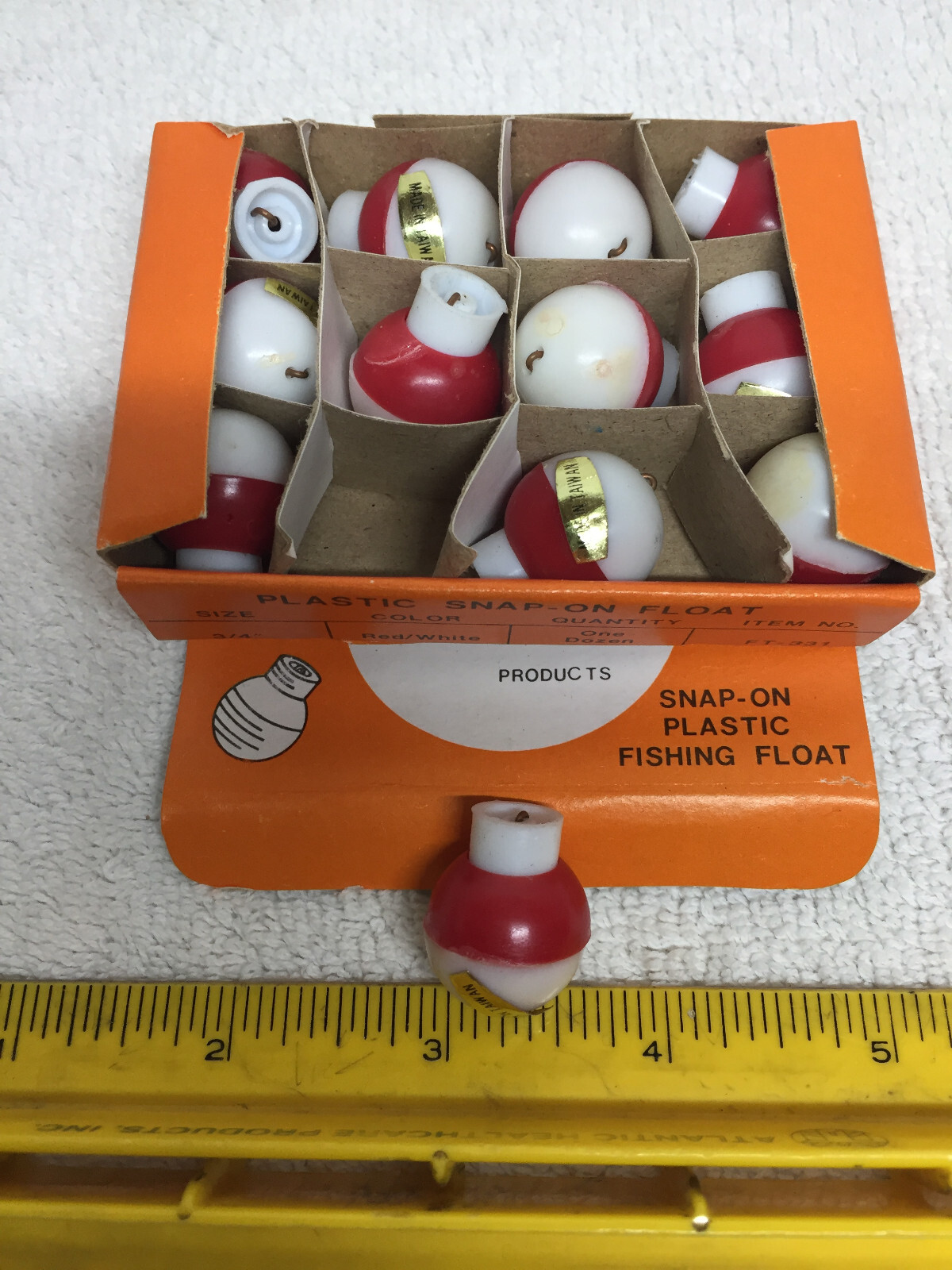 Fishing Snap On Floats - Red White - Size 3/4 Inch - 24 Bobbers Ships From USA | eBay
