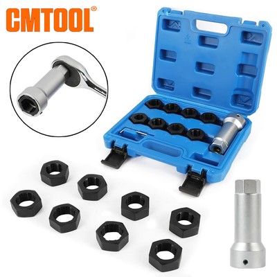 10pcs Axle Spindle Thread Chaser Kit Thread Rethreading Restorer Tool w ...