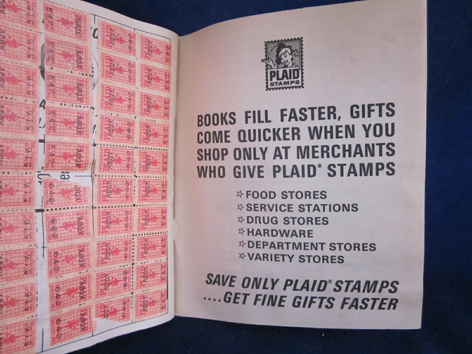PLAID STAMP Trading Stamp Book Type FULL of Stamps | eBay