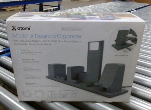 Atomi Magnetic Modular Desktop Desk Organizer Cables Pencils USB Port ...