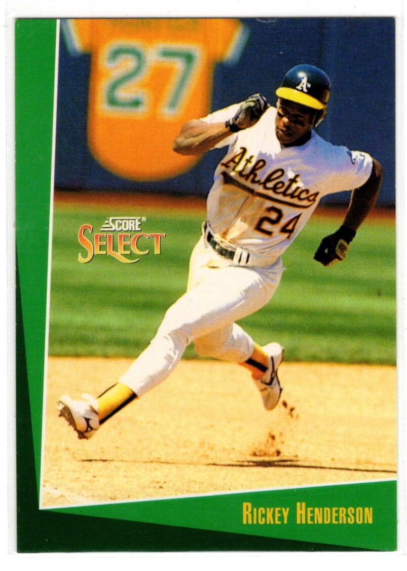 RICKEY HENDERSON A'S 1992 SCORE SELECT #106 | eBay