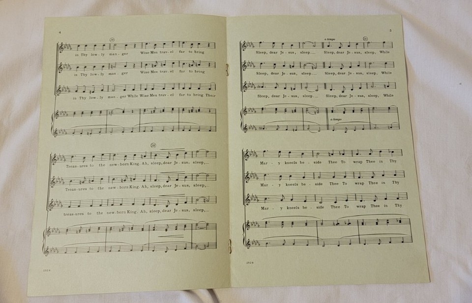 CHORAL OCTAVOS NATIVITY CAROL Sheet Music Vintage 1943 Christmas Song ...