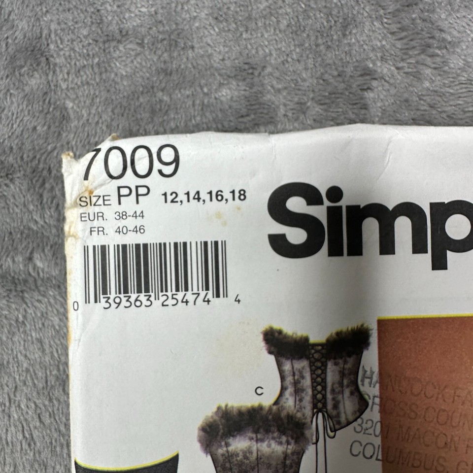Simplicity 7009 Sewing Pattern Bustier Corset Top Size 12-18 Uncut Y2K ...