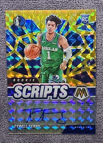 2020-21 Panini Mosaic Tyrell Terry Gold Rookie Scripts Auto #RS-TYT ...