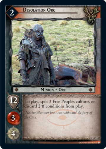 LOTR: Desolation Orc [Ungraded] The Hunters Lord of the Rings TCG ...