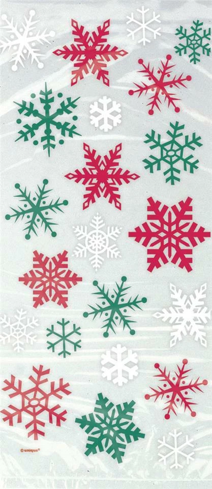 Red And Green Snowflake Wallpaper
