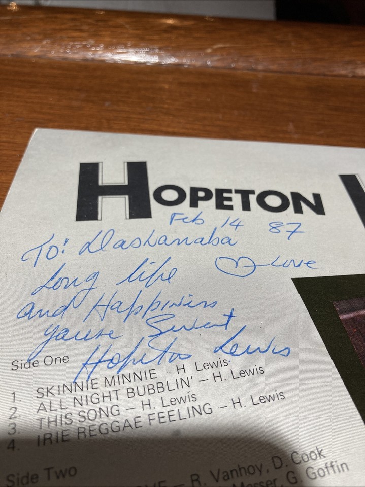 Hopeton Lewis – All Night Bubblin' - VG+ Signed Autographed | eBay