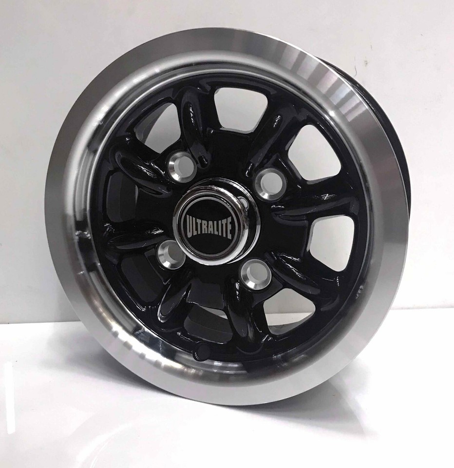 ULTRALITE CLASSIC MINI 10" x 4.5 ET34 BLACK RALLY HEAVY DUTY ALLOY ...