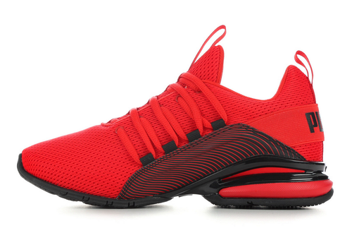 PUMA MENS RED RUNNING SHOE AXELION INTEREST STRIPE 376423 01 | eBay