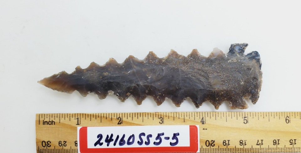 5.25" Serrated Spearhead - Lance Head - Drill Point - Knife - Hand ...