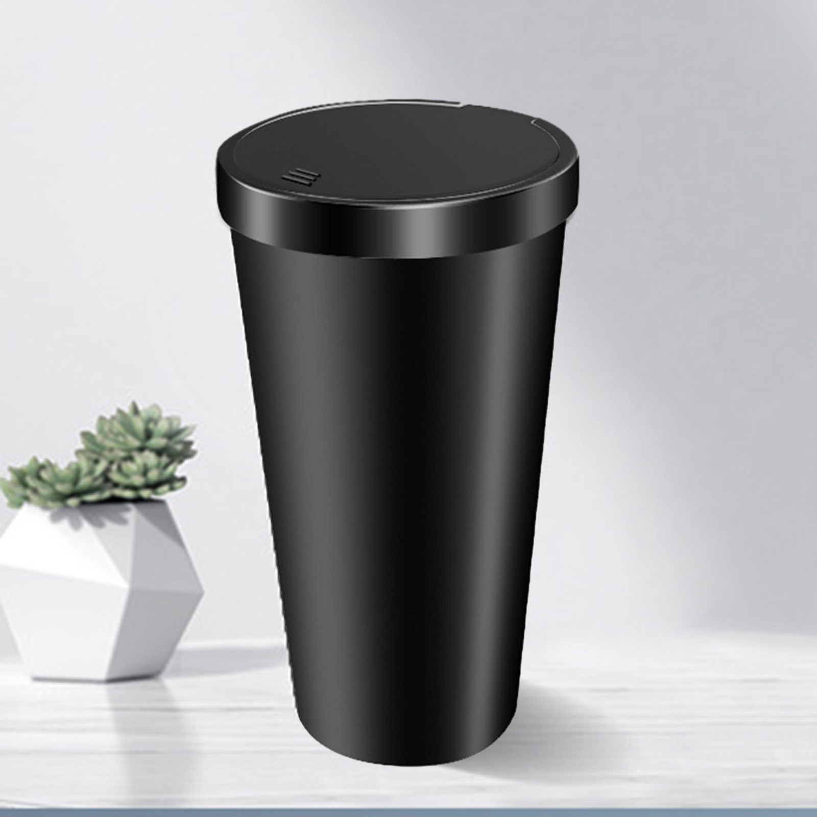 Small Car Garbage Bin Console Trash Waterproof with Lid Universal Suv ...