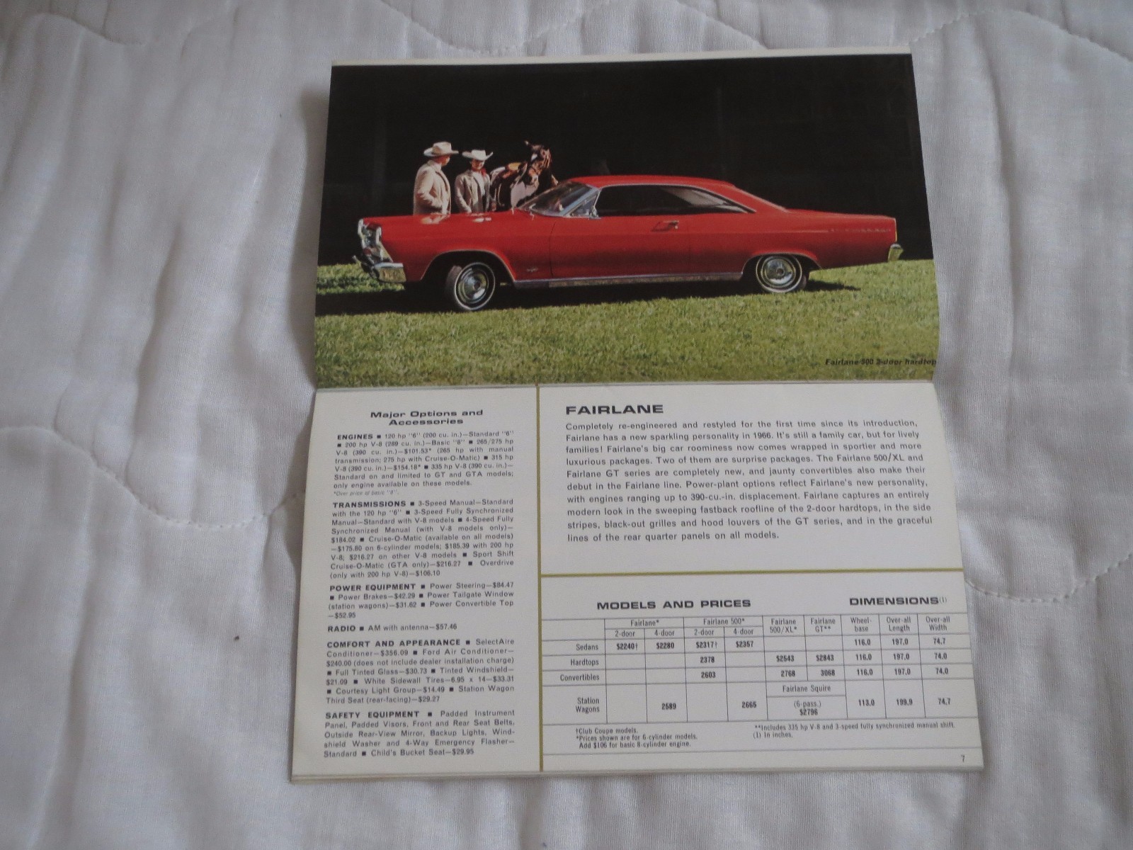1966 FORD MUSTANG FAIRLANE GALAXIE BRONCO RANCHERO MERCURY RARE SALES ...
