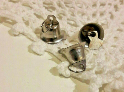 10 Stk. Ib Laursen Deko-Mini Glocken Neu Metall Silber ...