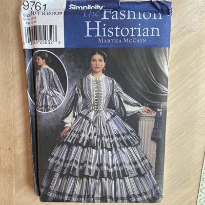 Simplicity 9761 Civil War Era Missus Costume 1850-1860 Sz 14-20 UNCUT ...