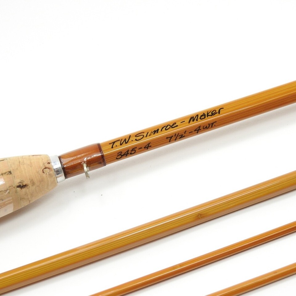 T.W. Simroe Maker Bamboo Fly Fishing Rod. 7’ 6”. 4wt. W/ Tube & Sock. | eBay