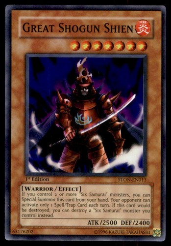 Yu-Gi-Oh! Great Shogun Shien #STON-EN013 1st Edition Light Play | eBay