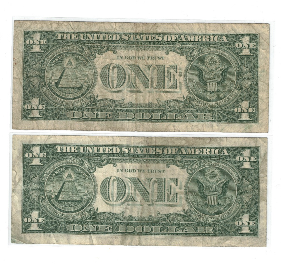 (10) 1963 B $1 Barr Notes G L Bills Dollars All Come With Protective ...