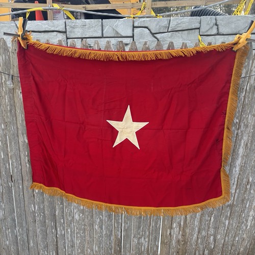 WW2 US Army 1 Star Brigadier General Flag Fringed Some Stains | eBay UK