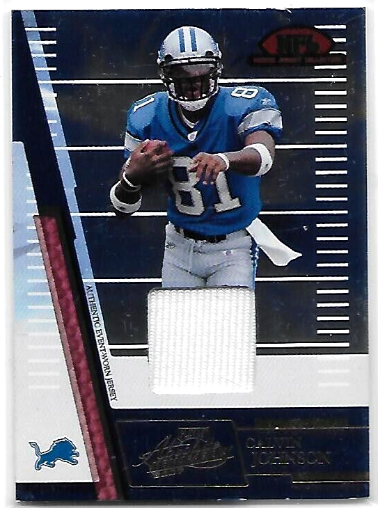 2007 PLAYOFF ABSOLUTE MEMORABILIA CALVIN JOHNSON ROOKIE GAME WORN ...