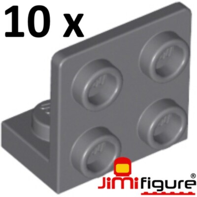 NEW 10 x LEGO 1x2 2x2 Inverted Bracket Dark Bluish Grey 99207 Angular ...