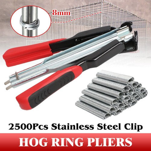 SR8 Hog Ring Zange Zaunzange auto mit 2500x C-Typ Klammern ...